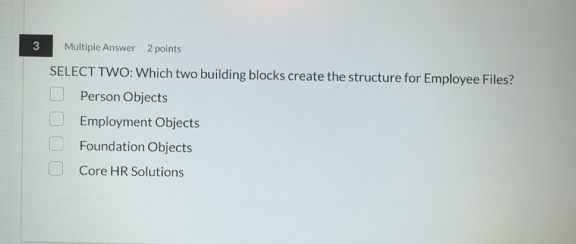 Solved: Multiple Answer 2 points SELECT TWO: Which two building blocks ...