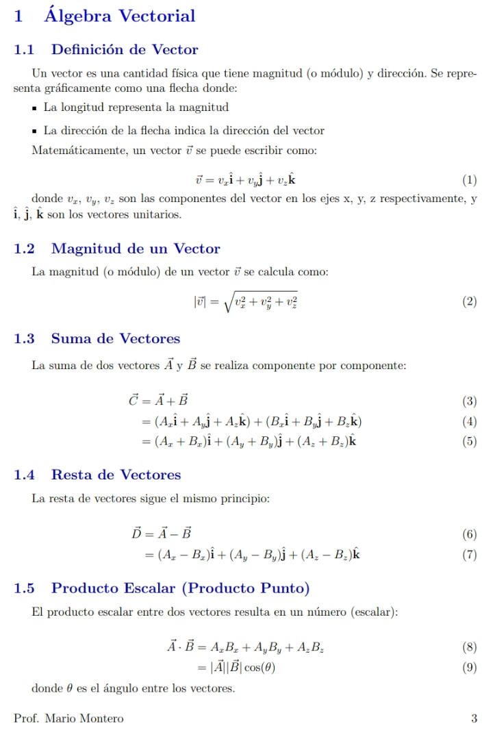 Resuelto:1 Álgebra Vectorial 1.1 Definición de Vector Un vector es una ...