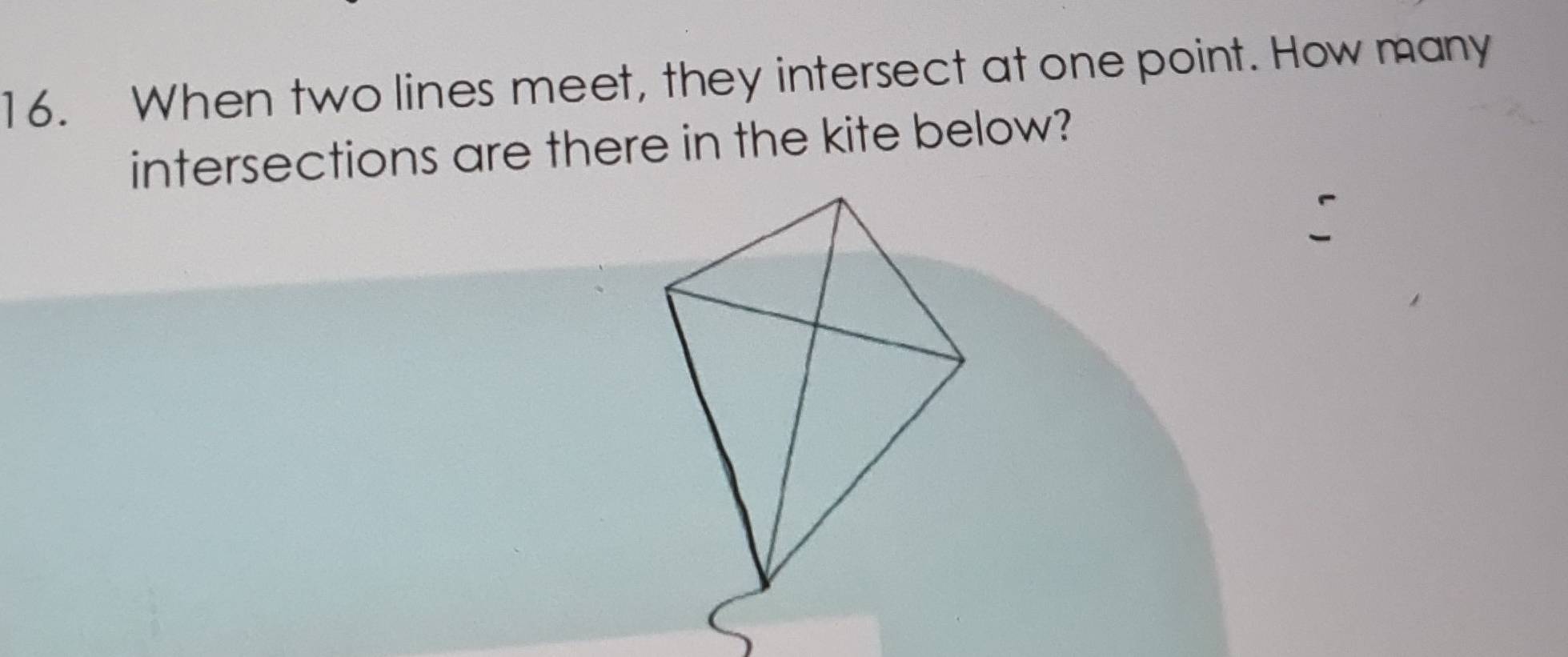 Telah dijawab:When two lines meet, they intersect at one point. How ...
