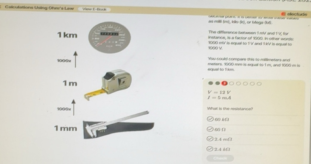 Solved: Calculations Using Ohm's Law View E-Bock electude eh sa i i ee ...