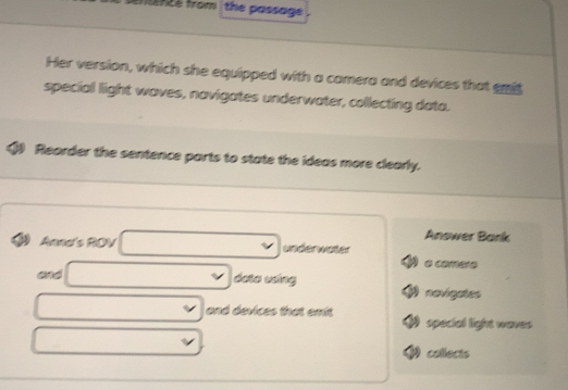 Solved: enence from the passage Her version, which she equipped with a ...