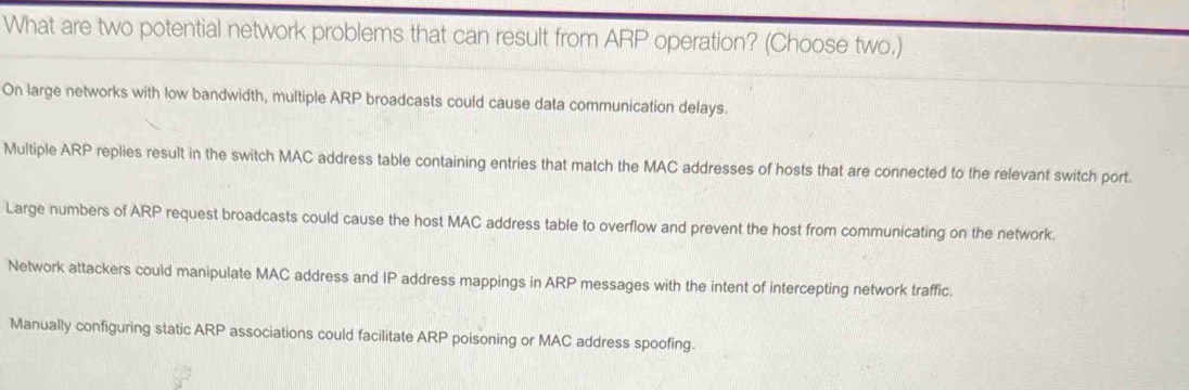 Solved: What are two potential network problems that can result from ... Solved: What are two potential network problems that can result from ...