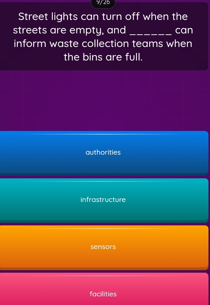 Giải quyết:9/26 Street lights can turn off when the streets are empty ...