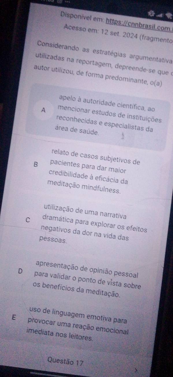 Resolvido:a Disponível em: https://cnnbrasil.com. Acesso em: 12 set ...