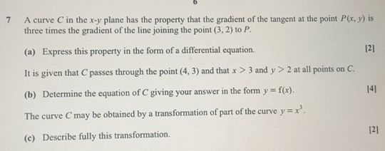 Solved: 6 7 A curve C in the x - y plane has the property that the ...