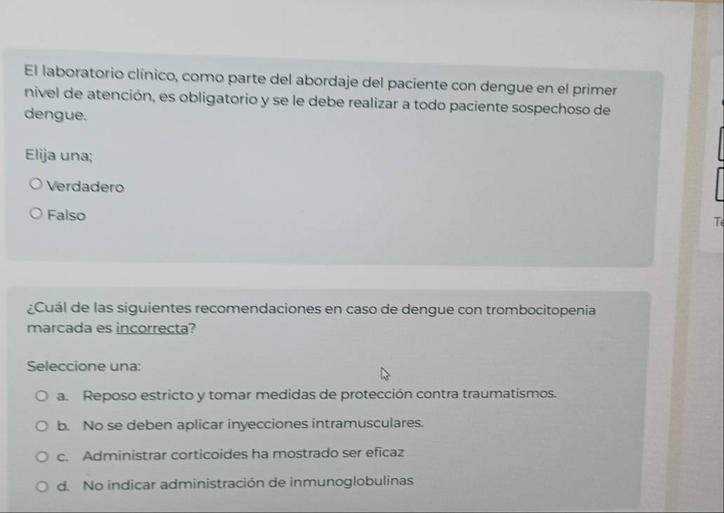 Resuelto:El laboratorio clínico, como parte del abordaje del paciente ...