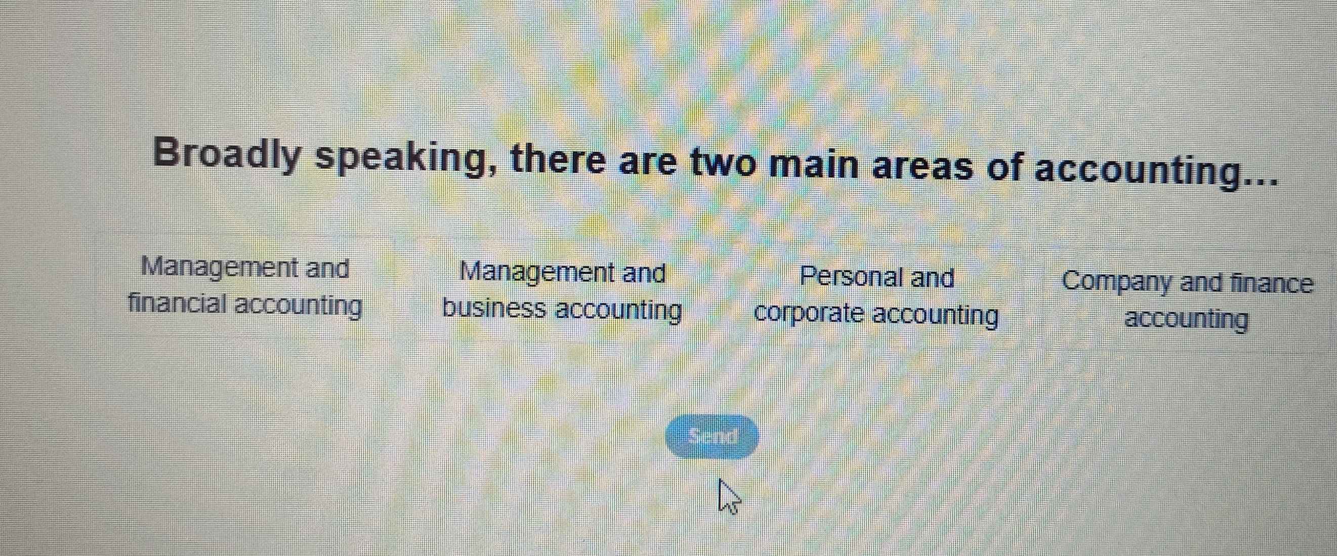 Solved: Broadly speaking, there are two main areas of accounting ...