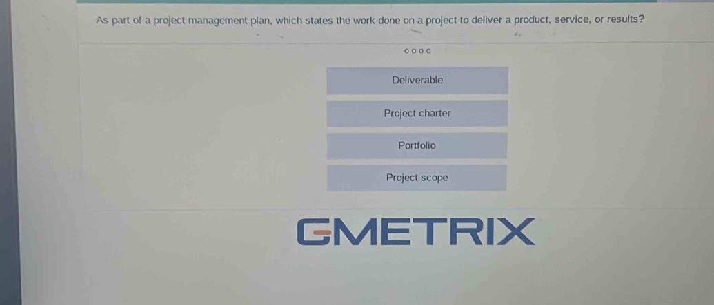Solved: As part of a project management plan, which states the work ...