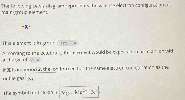 Solved: The following Lewis diagram represents the valence electron ...
