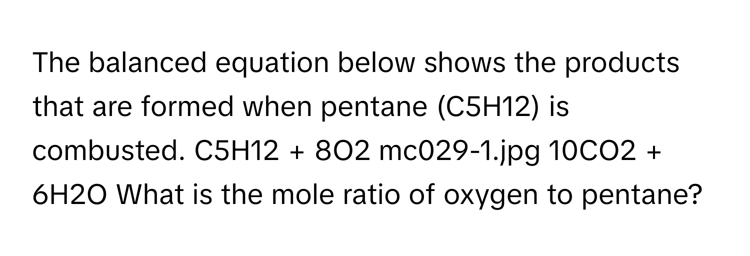 Solved: The balanced equation below shows the products that are formed ...