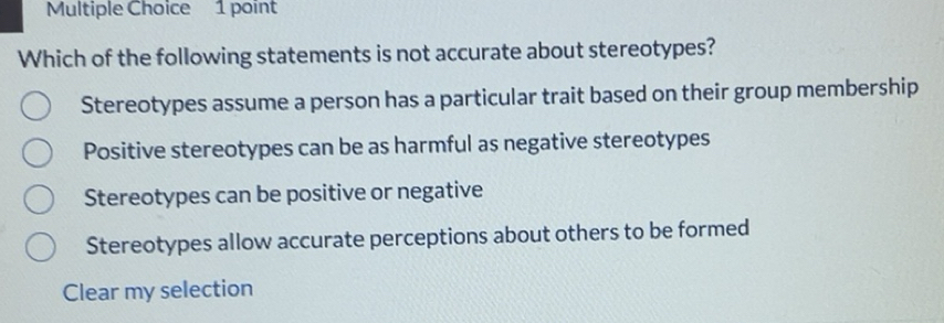 Solved: Which of the following statements is not accurate about ...