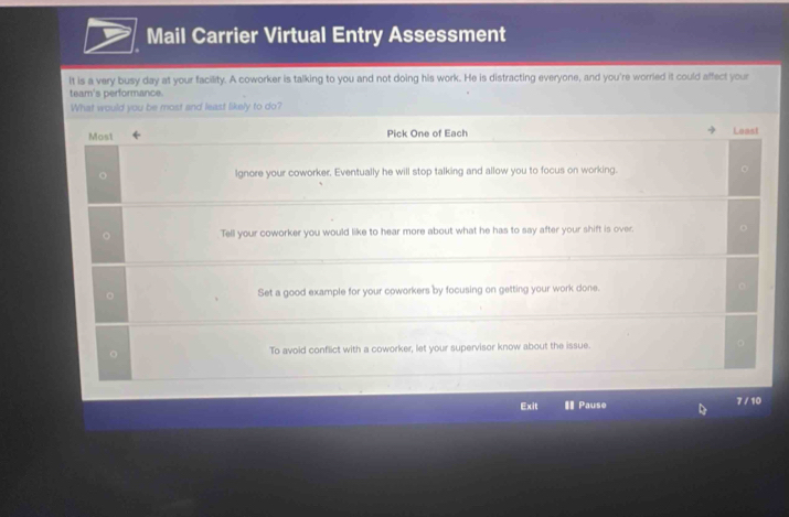 Solved: Mail Carrier Virtual Entry Assessment It is a very busy day at ...