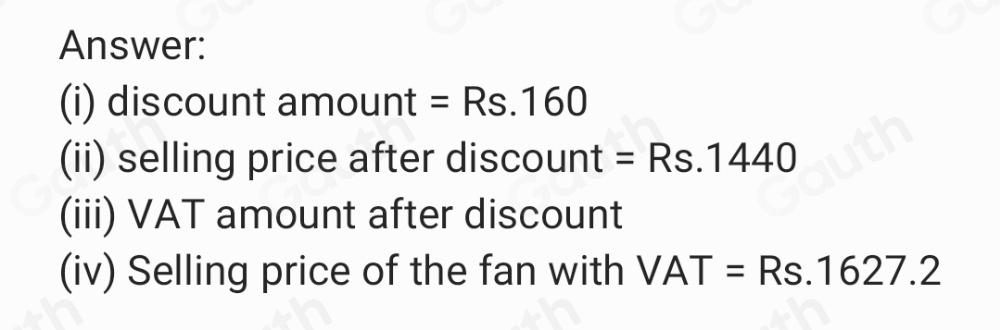 Solved: The marked price of a fan is Rs 1,600 and the shopkeeper allows ...
