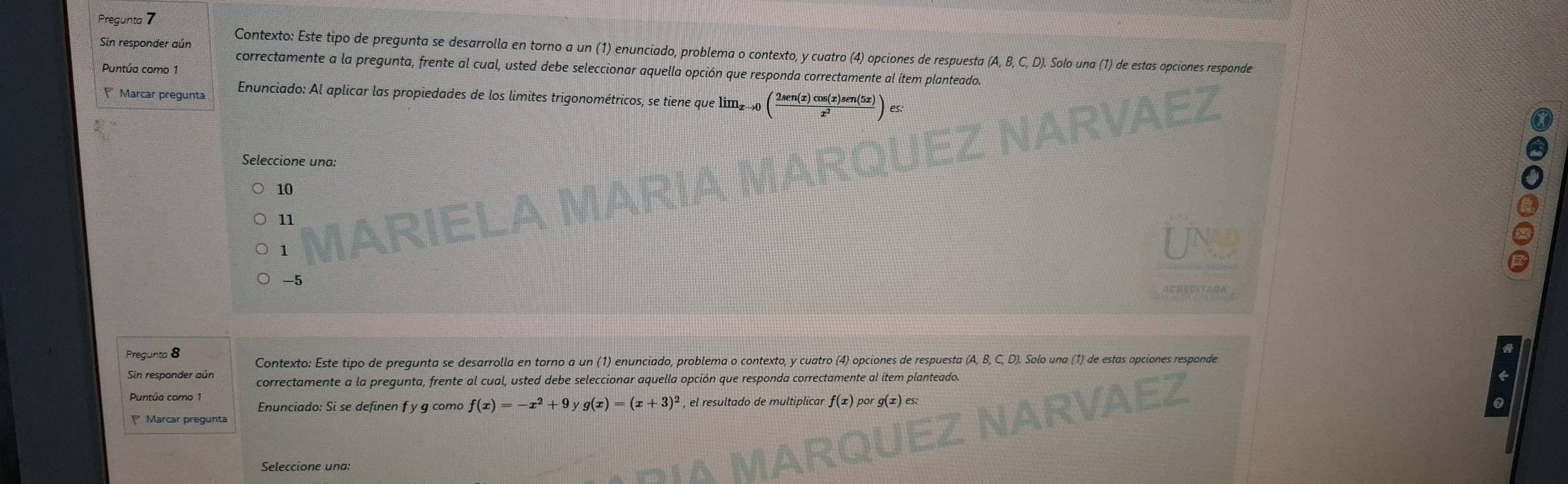Resuelto:Prequnta 7 Sin responder aún Contexto: Este tipo de pregunta ...