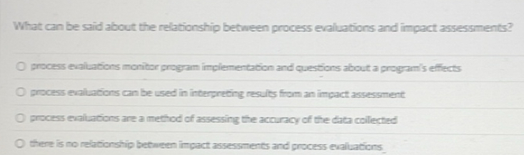 Solved: What can be said about the relationship between process ...