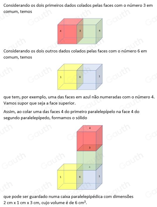 Resolvido:Um dado comum tem o formato de um cubo e suas faces são ...