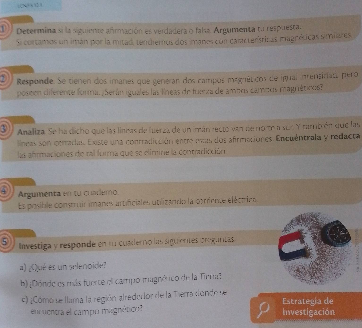 Resuelto:ICNES.121. Determina si la siguiente afirmación es verdadera o ...