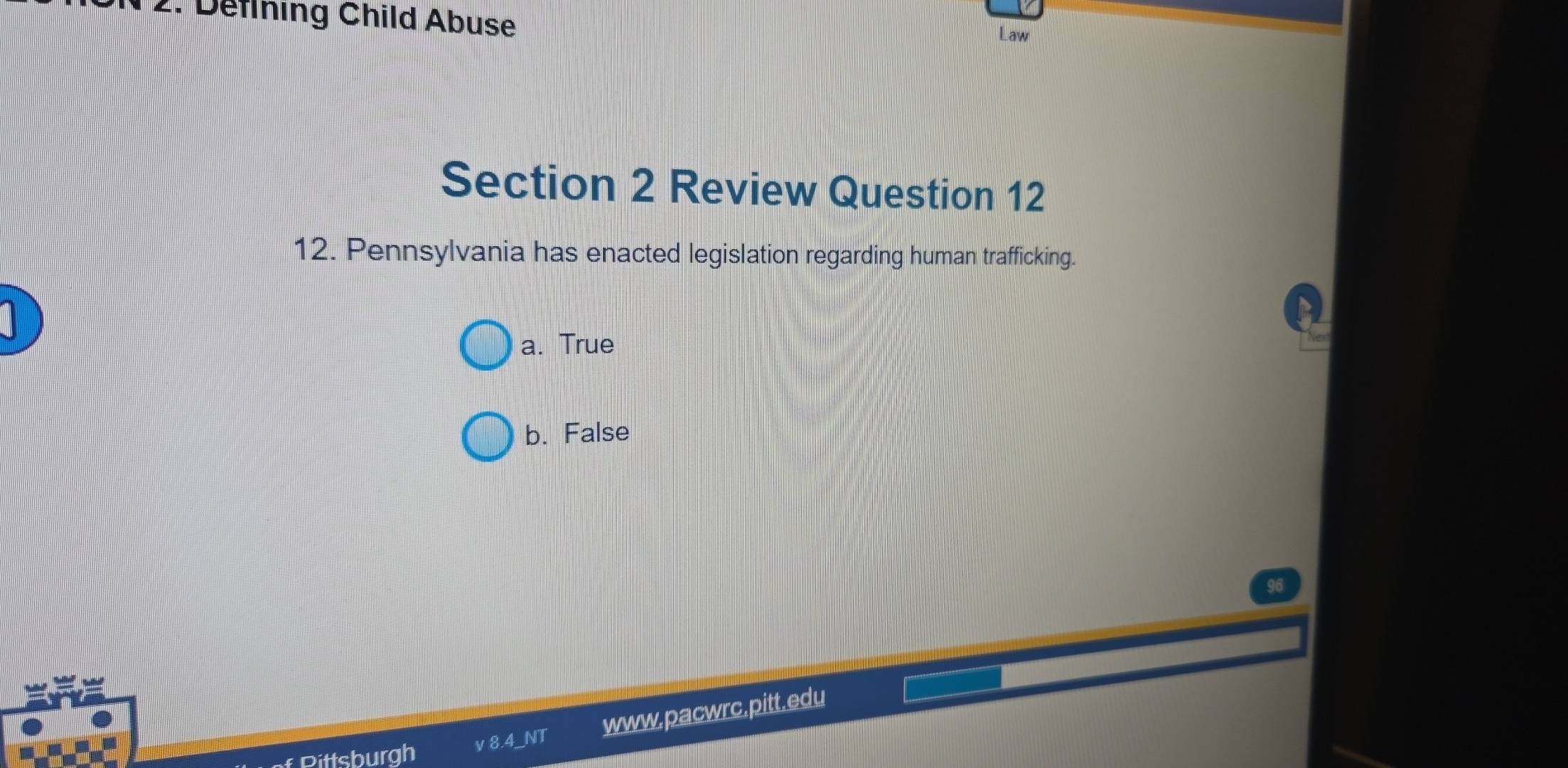 Solved: Defining Child Abuse Law Section 2 Review Question 12 12 ...