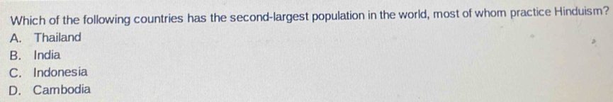 Solved: Which of the following countries has the second-largest ...