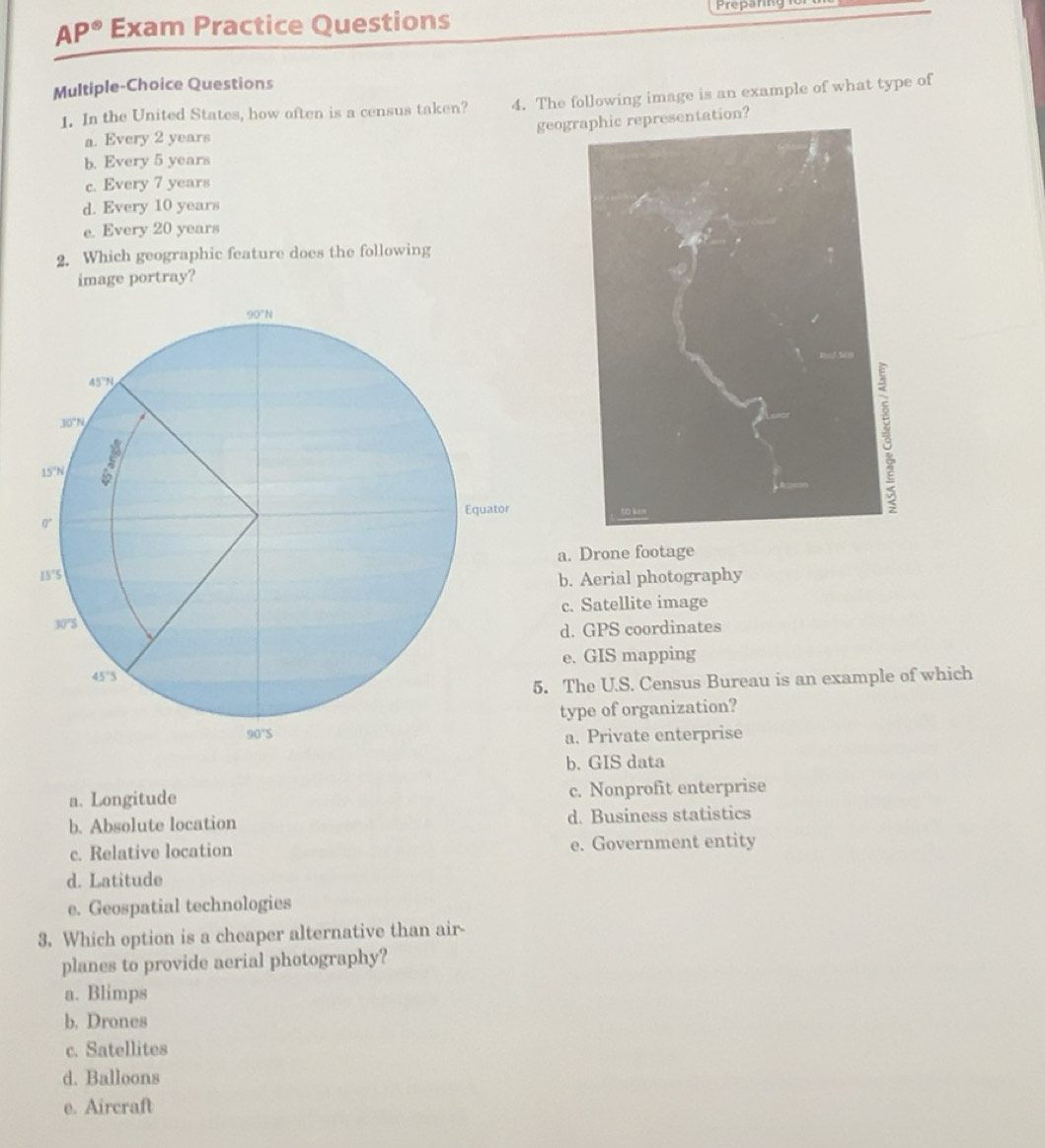 Solved: AP° Exam Practice Questions Preparn Multiple-Choice Questions 1 ...