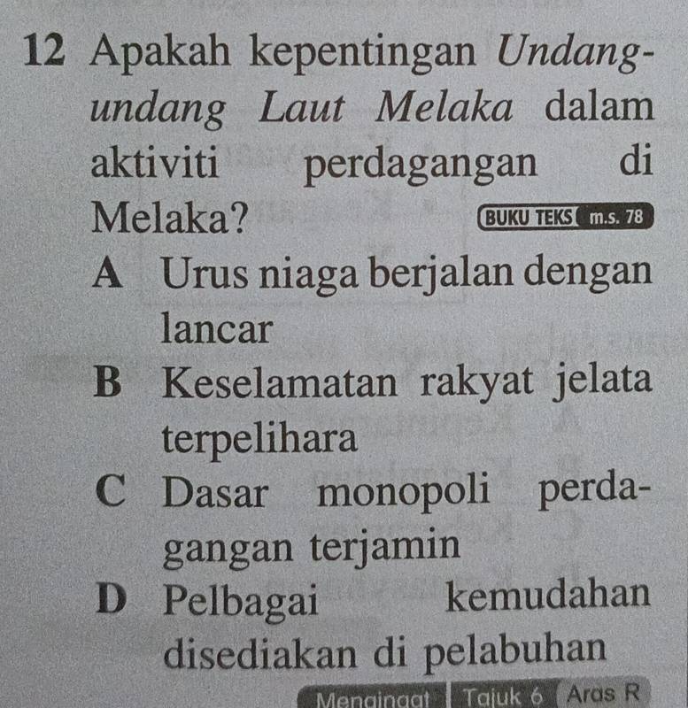Selesai:Apakah kepentingan Undang- undang Laut Melaka dalam aktiviti ...