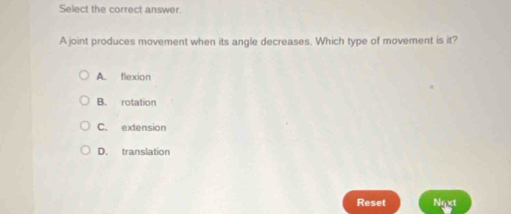 Solved: Select the correct answer. A joint produces movement when its ...