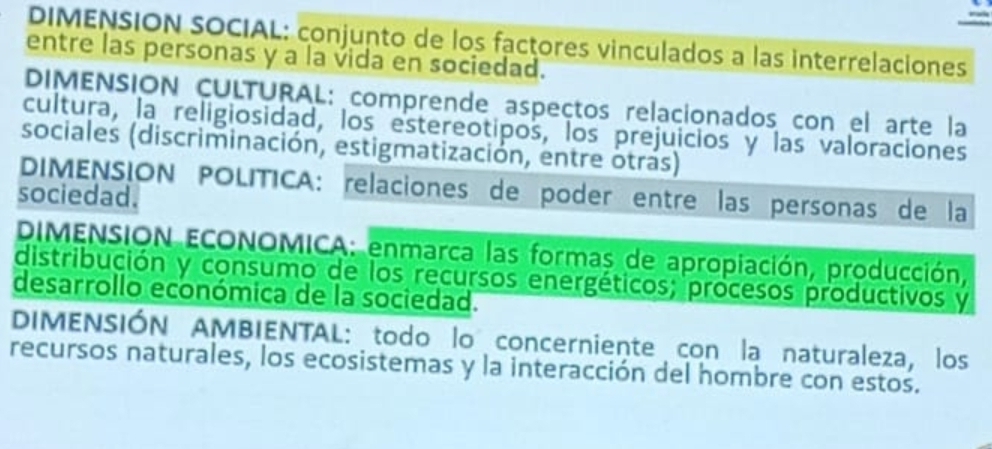 Resuelto:DIMENSION SOCIAL: conjunto de los factores vinculados a las interrelaciones entre las per