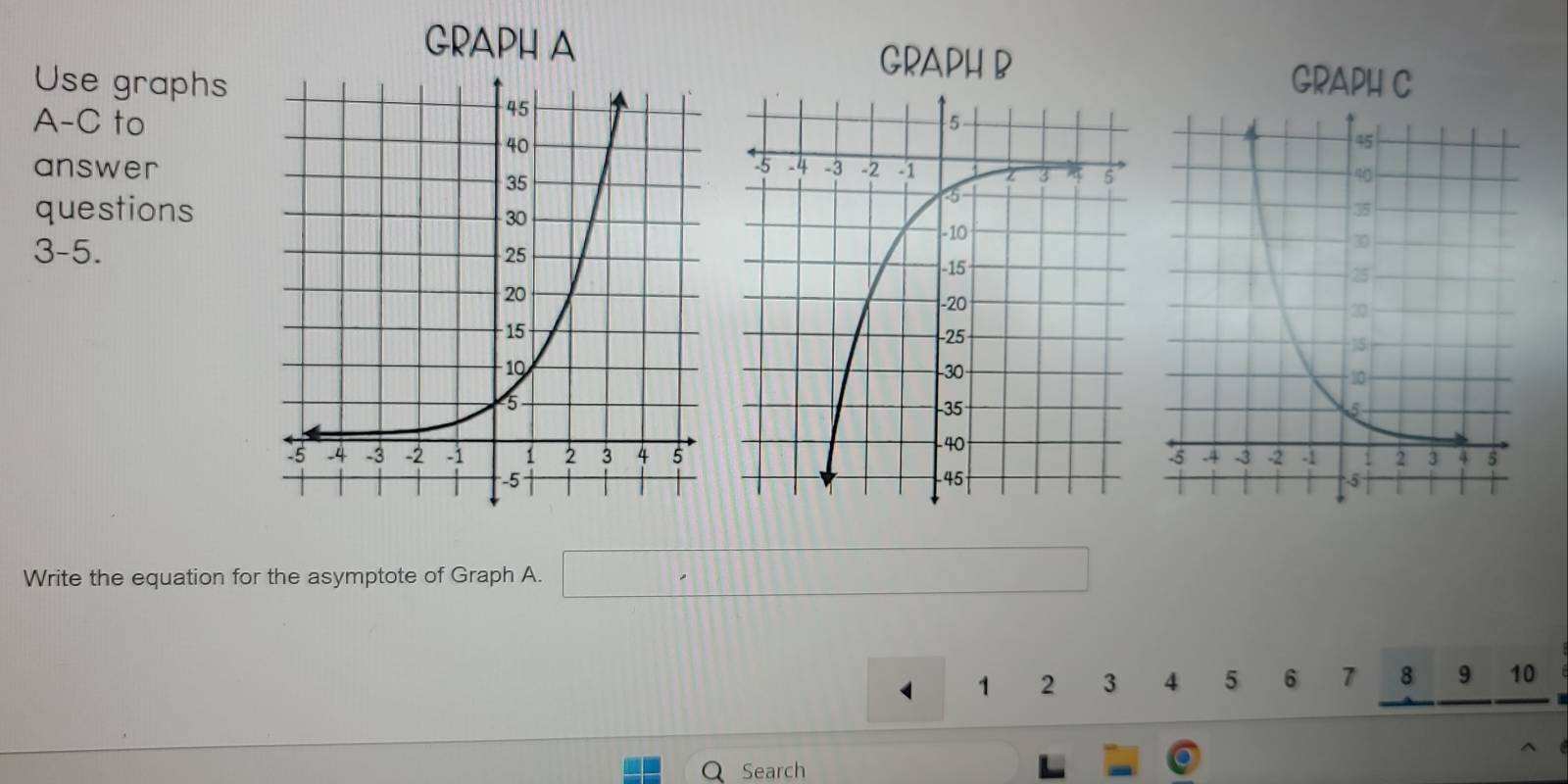 Solved: GRAPH A GRAPH B Use graphs GRAPH C A-C to answer questions 3-5 ...
