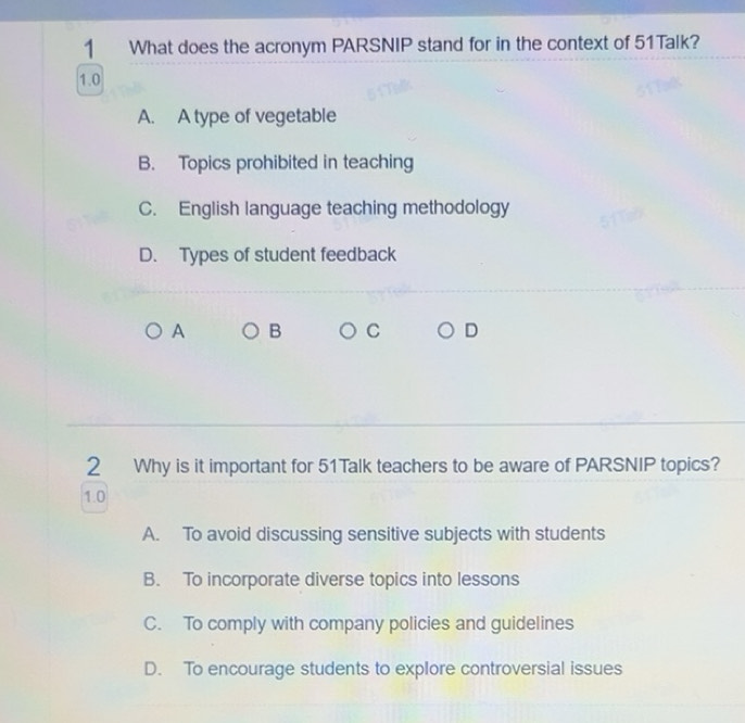 Solved: What does the acronym PARSNIP stand for in the context of ...