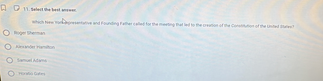 Solved: Select the best answer. Which New York representative and ...