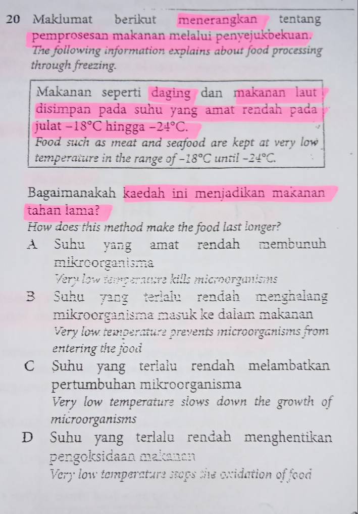 Selesai:Maklumat berikut menerangkan tentang pemprosesan makanan ... Selesai:Maklumat berikut menerangkan tentang pemprosesan makanan ...
