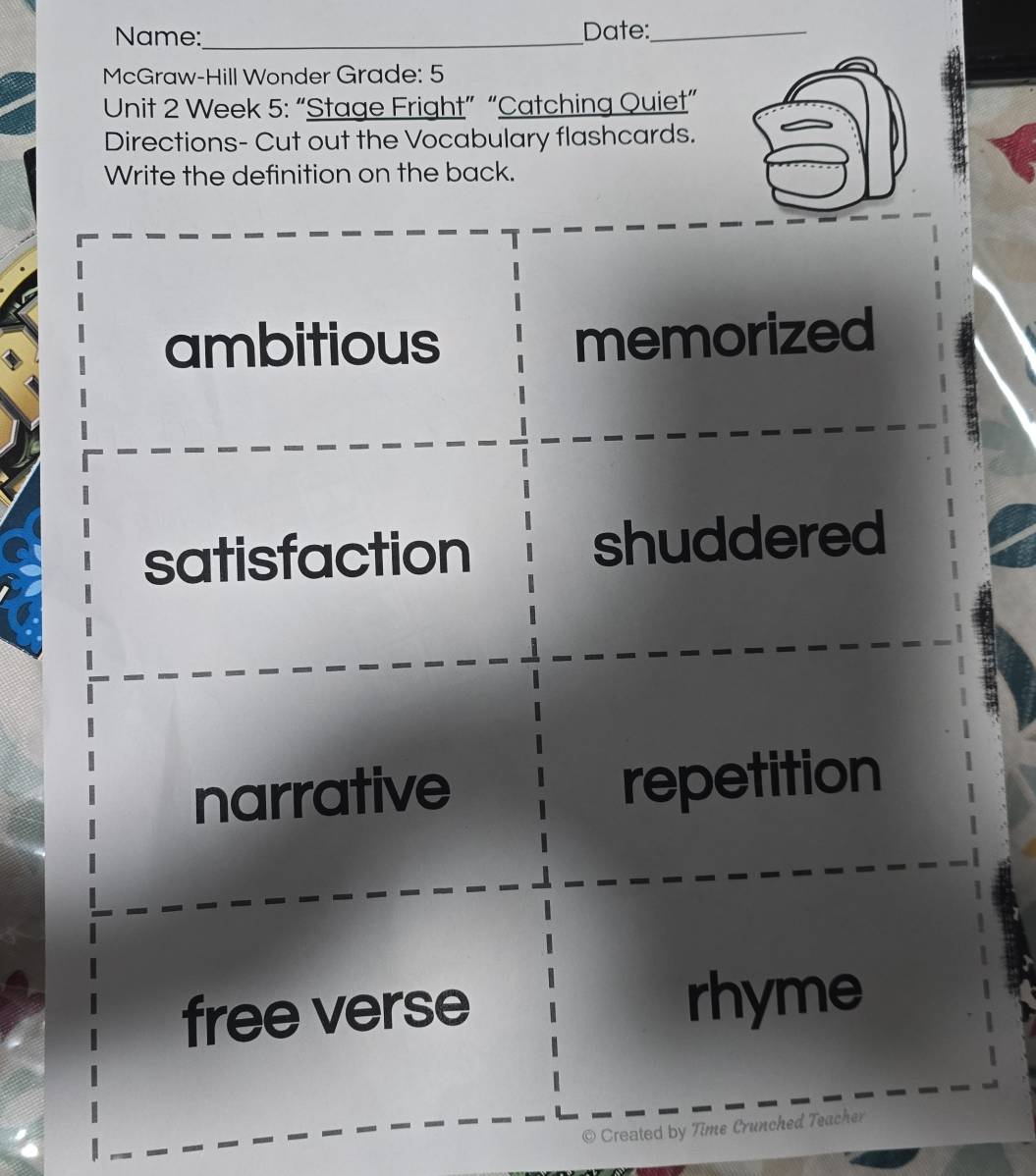 Solved: Name:_ Date:_ McGraw-Hill Wonder Grade: 5 * Unit 2 Week 5 ...