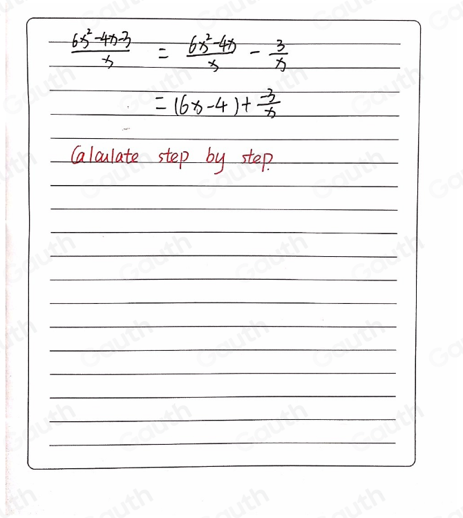 Solved: Divide the polynomials. Your answer should be in the form p(x ...
