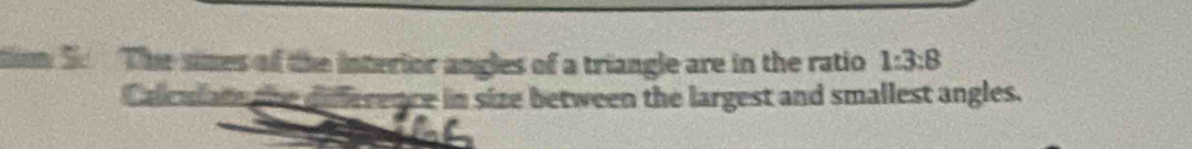 Solved: tm S. The simes of the interior angles of a triangle are in the ...