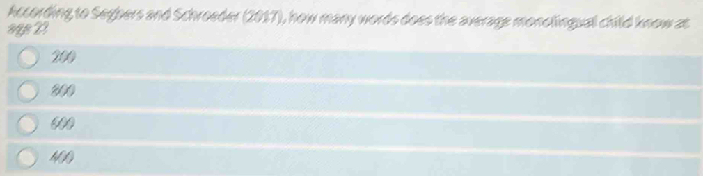 Solved: According to Segpers and Schroeder (2017), how many words does ...