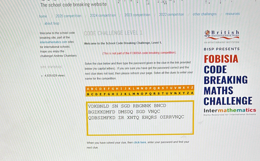 Solved: The school code breaking website home 2025 competition 2024 ...