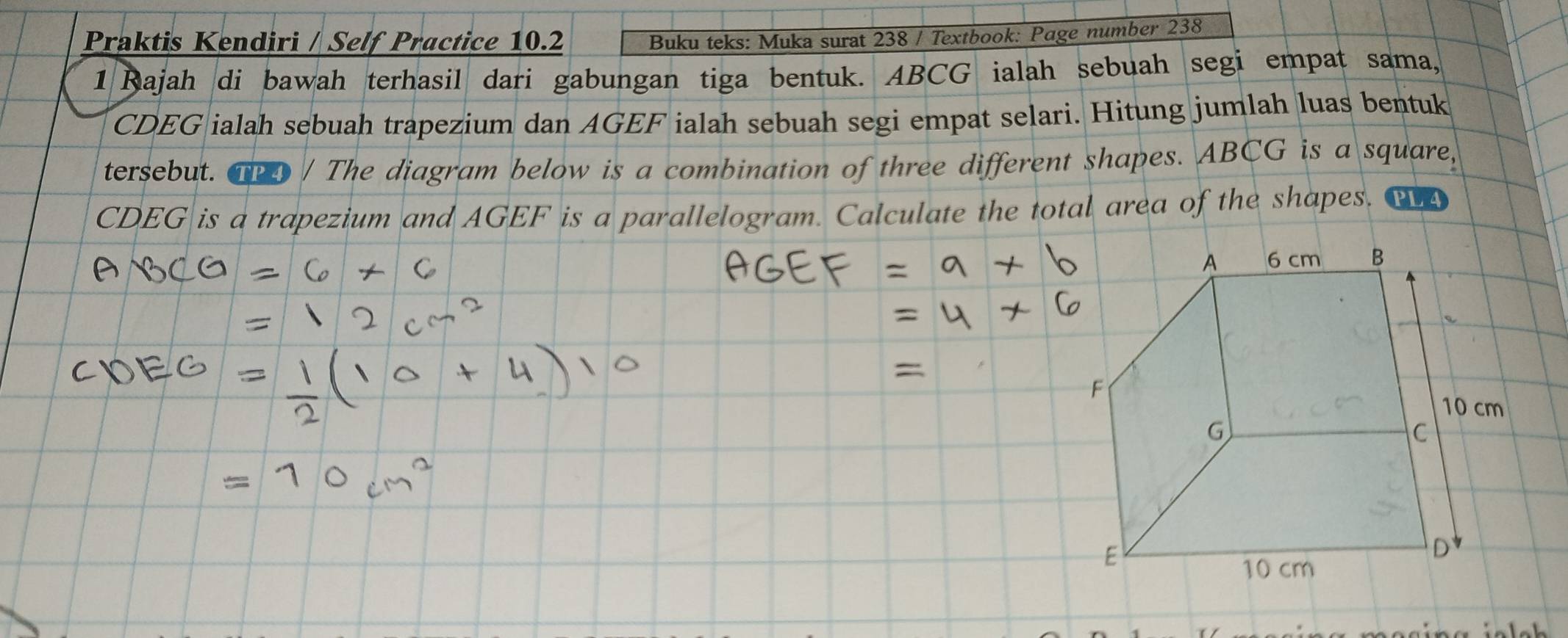 Selesai:Praktis Kendiri / Self Practice 10.2 Buku teks: Muka surat 238 ...