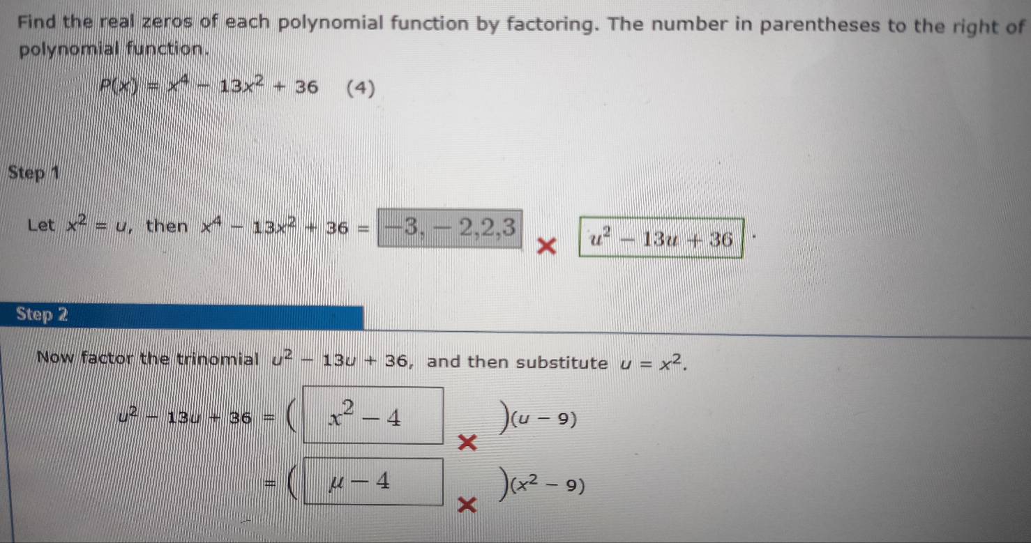 Solved: Find the real zeros of each polynomial function by factoring ...