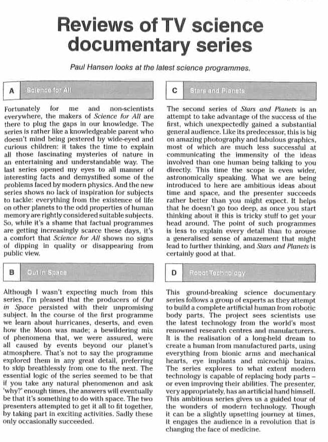 Résolu :Reviews of TV science documentary series Paul Hansen looks at ...