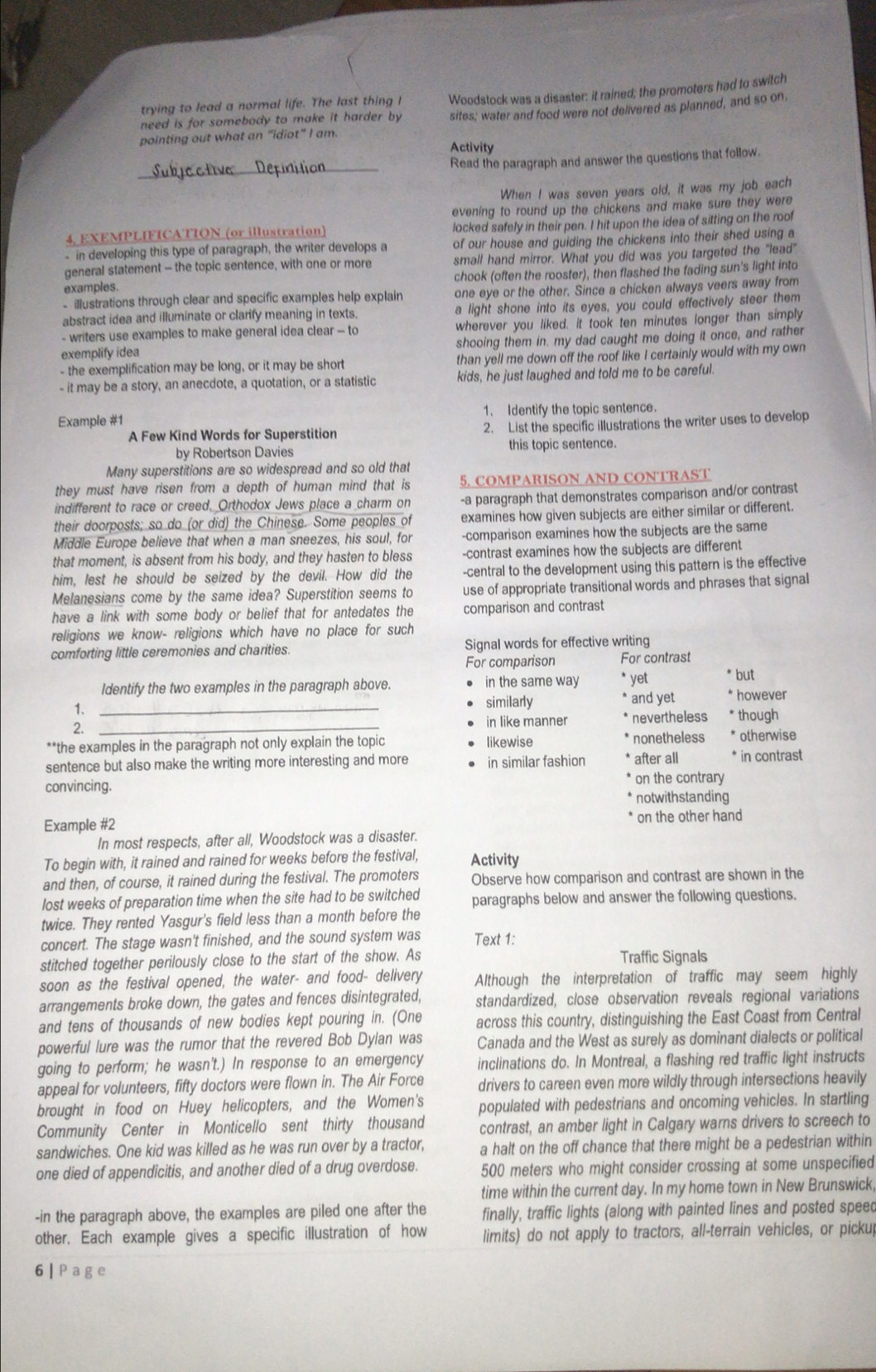 Solved: need is for somebody to make it harder by . Woodstock was a ...