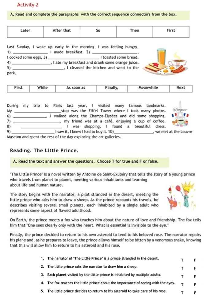 Resuelto:Activity 2 A. Read and complete the paragraphs with the ...