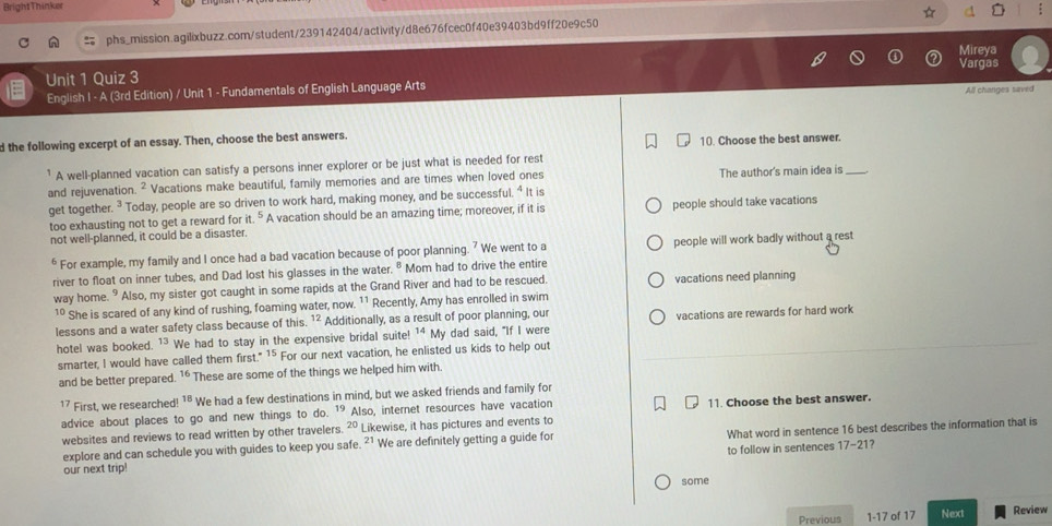 Solved: BrightThinker phs_mission.agilixbuzz.com/student/239142404/activity ...