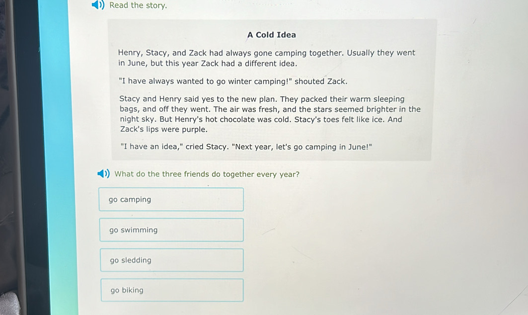 Solved: Read the story. A Cold Idea Henry, Stacy, and Zack had always ...