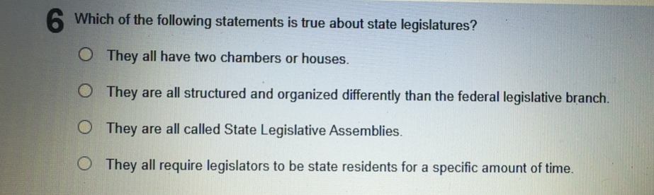 Solved: Which of the following statements is true about state ...