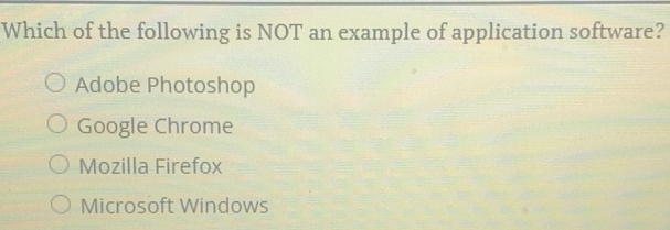 Solved: Which of the following is NOT an example of application ...