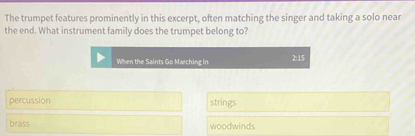 The trumpet features prominently in this excerpt, often matching the ...