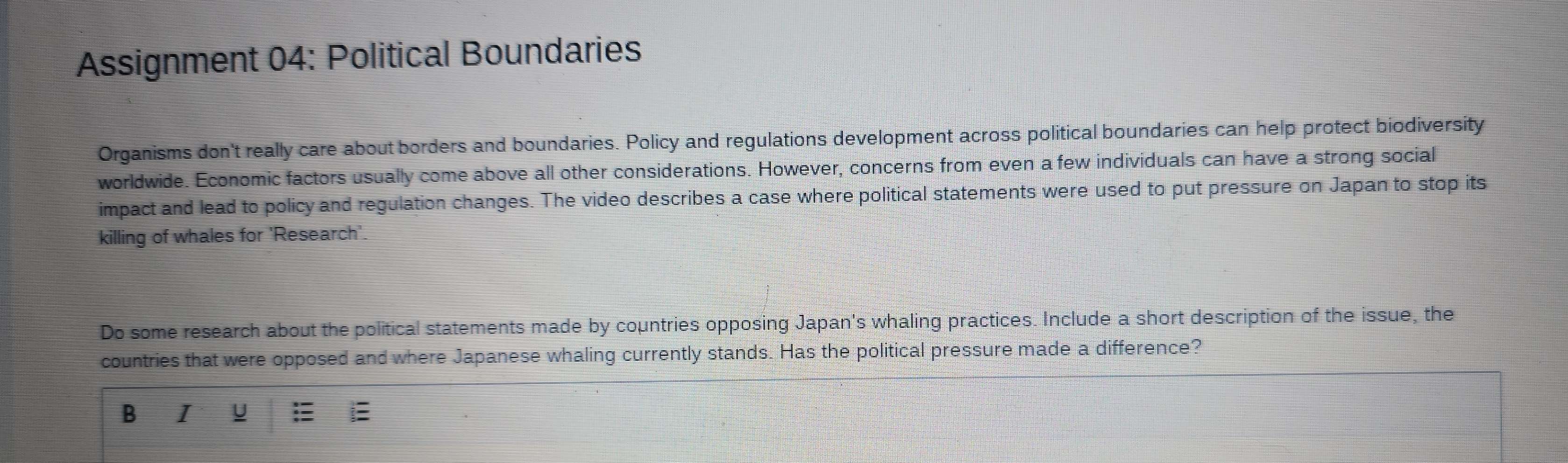 Solved: Assignment 04: Political Boundaries Organisms don't really care ...