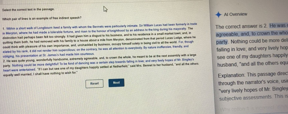 Résolu :Select the correct text in the passage. Which pair of lines is ...