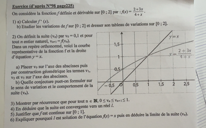 Résolu :Exercice 54° d'après _ N°9 8 page225) On considère la fonction ...