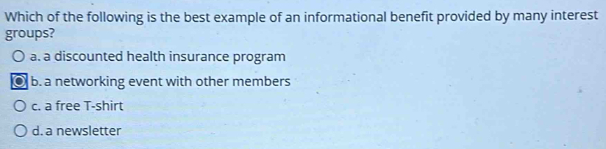 Solved: Which of the following is the best example of an informational ...